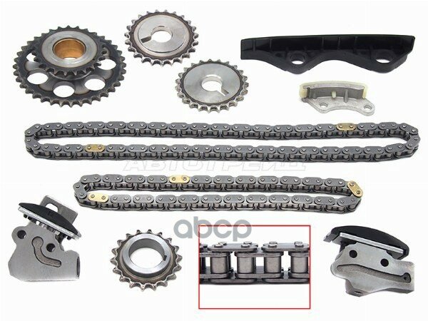 Комплект замены цепи ГРМ Nissan March 92-02 / Cube 98-02 CG10DE; CG13DE; CGA3DE Sat арт. TK-NS203-P