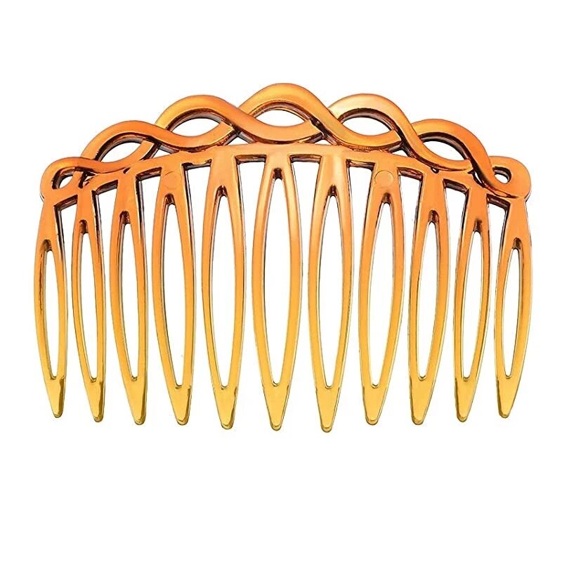 Винтажный пластиковый гребень для волос Light Coffee