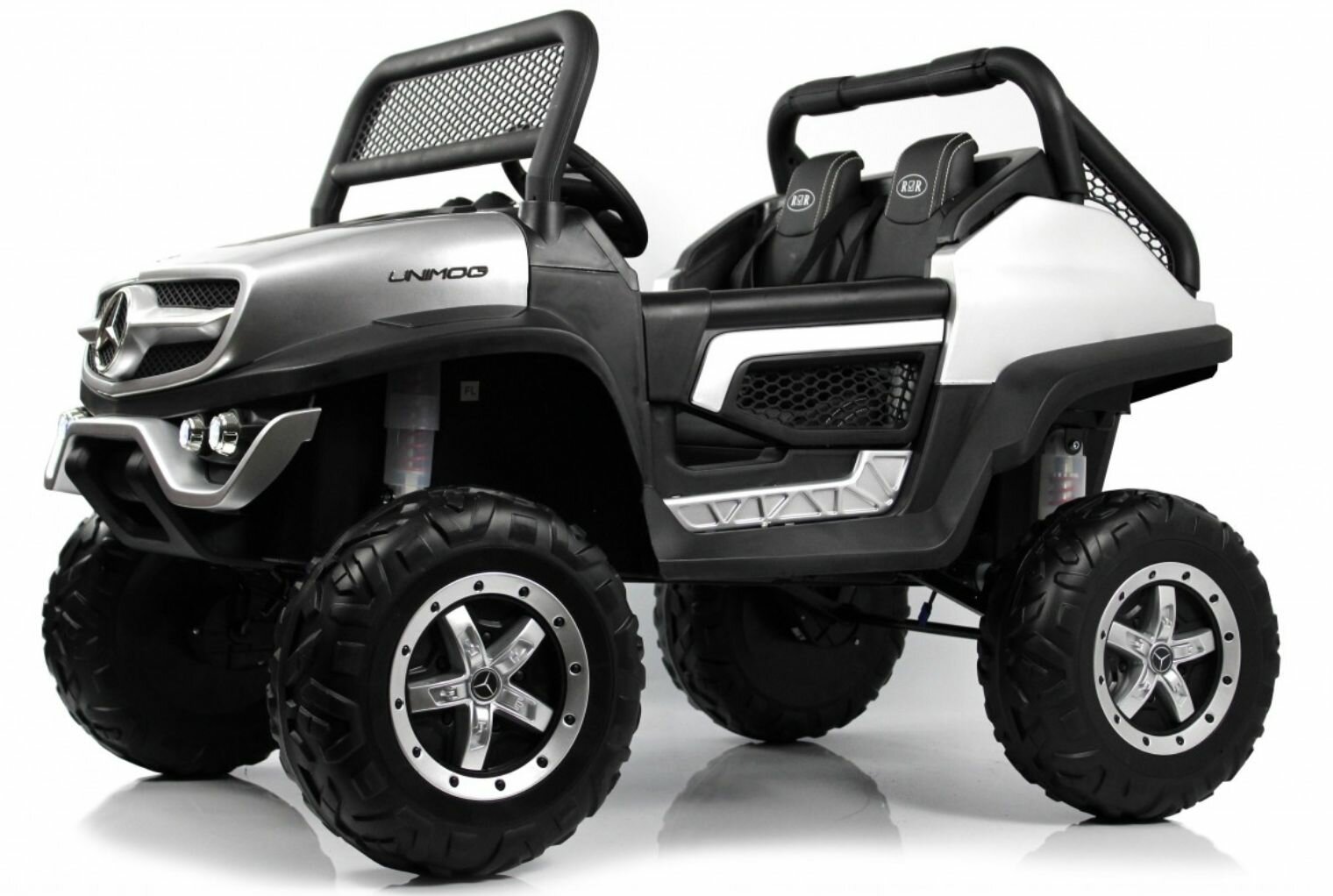 Детский электромобиль Mercedes-Benz Unimog Concept P555BP 4WD серебристый глянец (Лицензионная модель) с дистанционным управлением, полноприводный