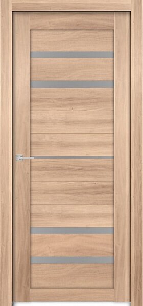 Межкомнатная Дверь Verda Велюкс 3 Трюфель со Стеклом Сатинато 2000х800мм (Полотно 1шт) / Верда.