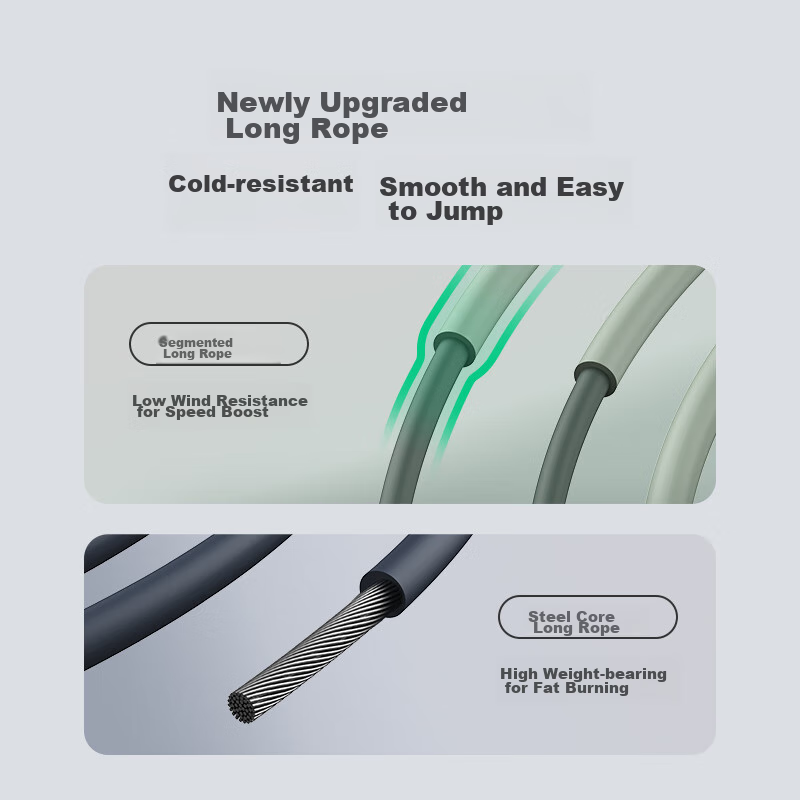 Keep Smart Counting Jump Rope SR2 Dual-Use 40g Weighted Training Rope for Adults, Children, Students, Exam Rope, Milk Tea Color