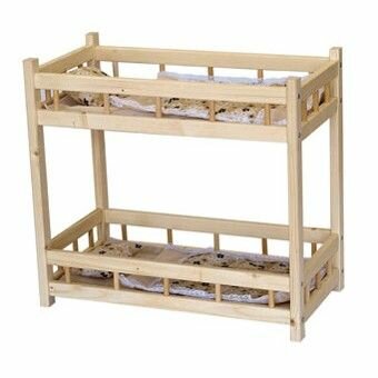 Деревянная кроватка для куклы двухярусная №12./Ясюк/