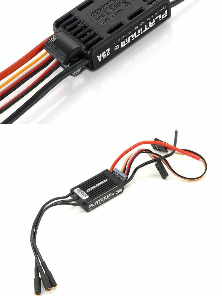 Бесколлекторный регулятор Hobbywing PLATINUM-25A-6S-V4 (25A-40A, Aircraft, Heli) - HW-30204200