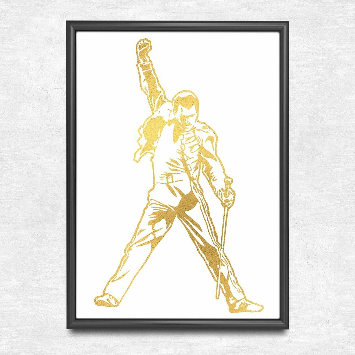 Постер Queen / Плакат Фредди Меркьюри РОК Декор для квартиры, дома, офиса, комнаты