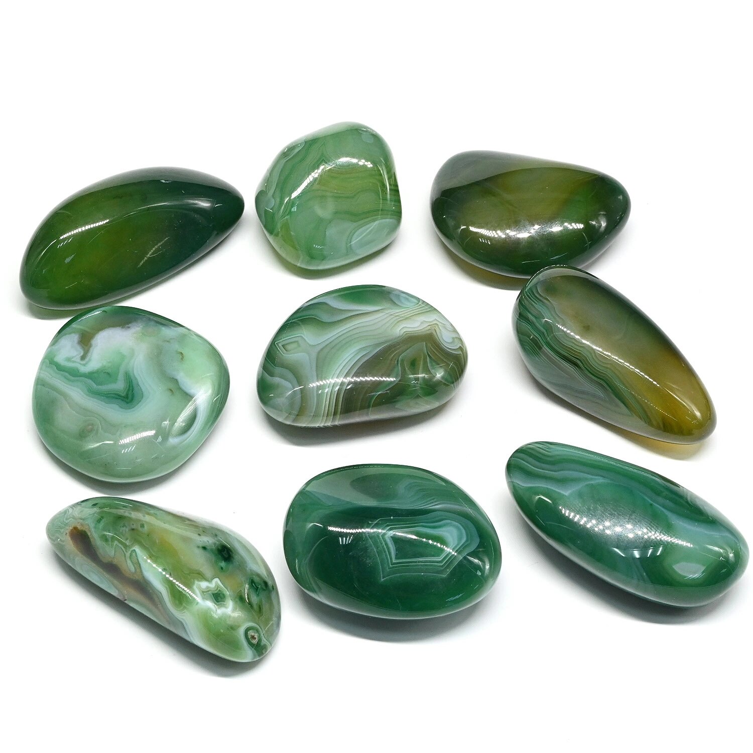 Минерал агат тонированный цв. зеленый 36*27*22мм, 30-39г .