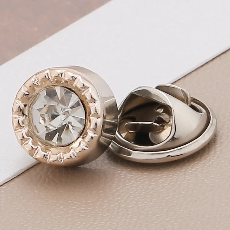 Женские пуговицы-броши с жемчугом и стразами, 15 шт. C-23