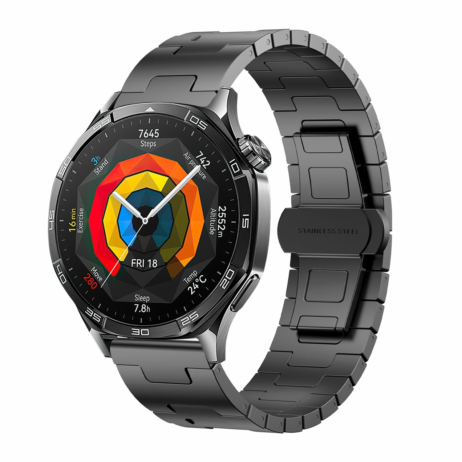 Модный титановый ремешок, подходит для часов Huawei 22 мм, подходит для Huawei GT5 4 3 2 pro и Watch4 3 2 pro, пряжка-бабочка
