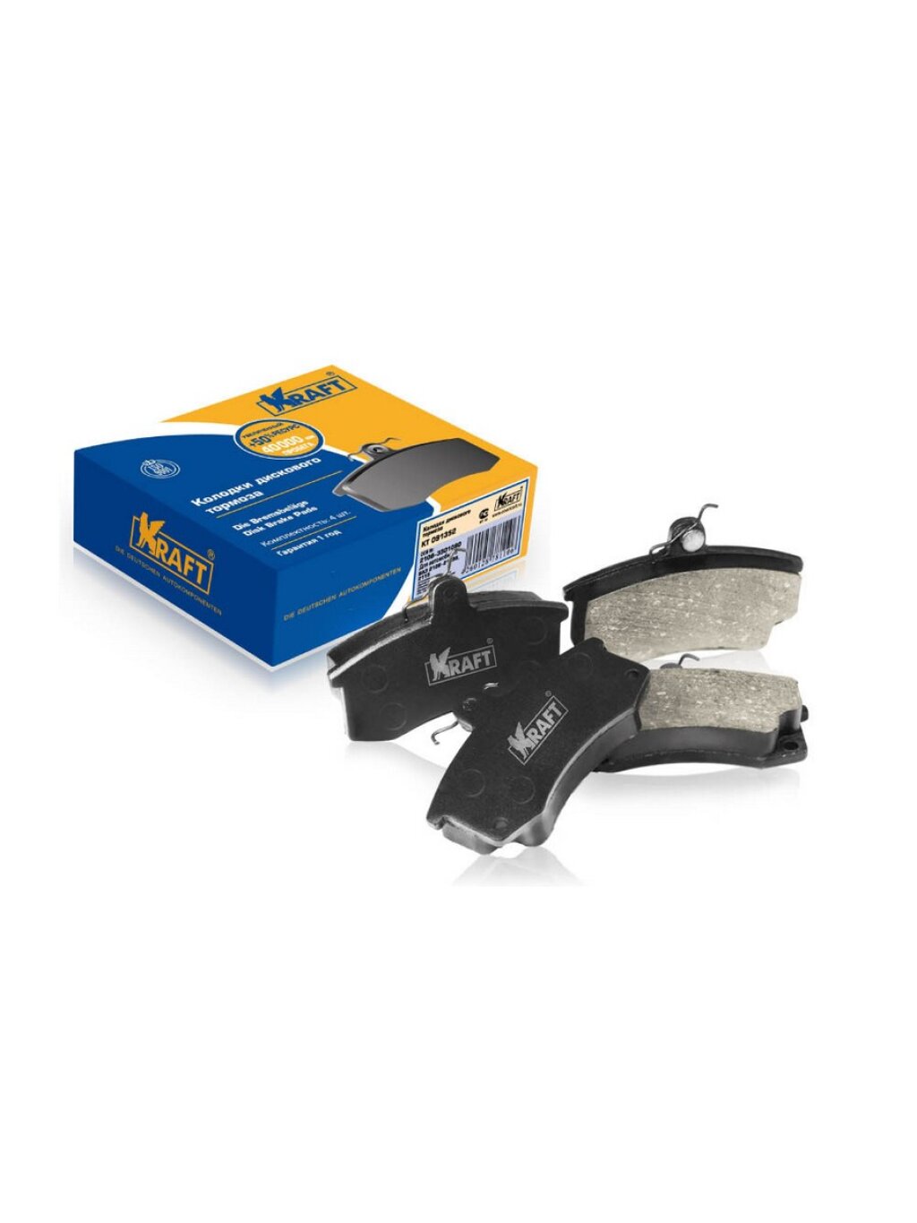 Колодки тормозные дисковые передние для а/м ВАЗ 2108 KRAFT