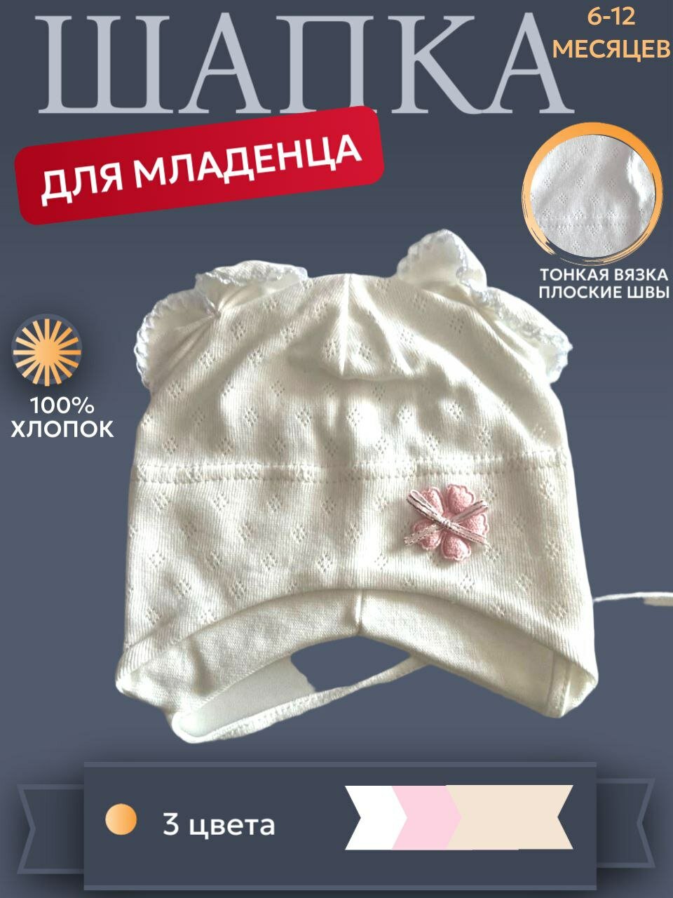 Шапка Весна-лето 2025 для девочек