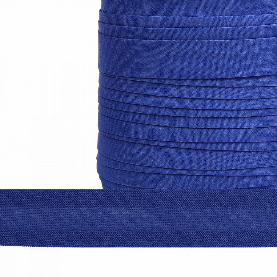 Косая бейка хлопок 20мм F223 синий 20м