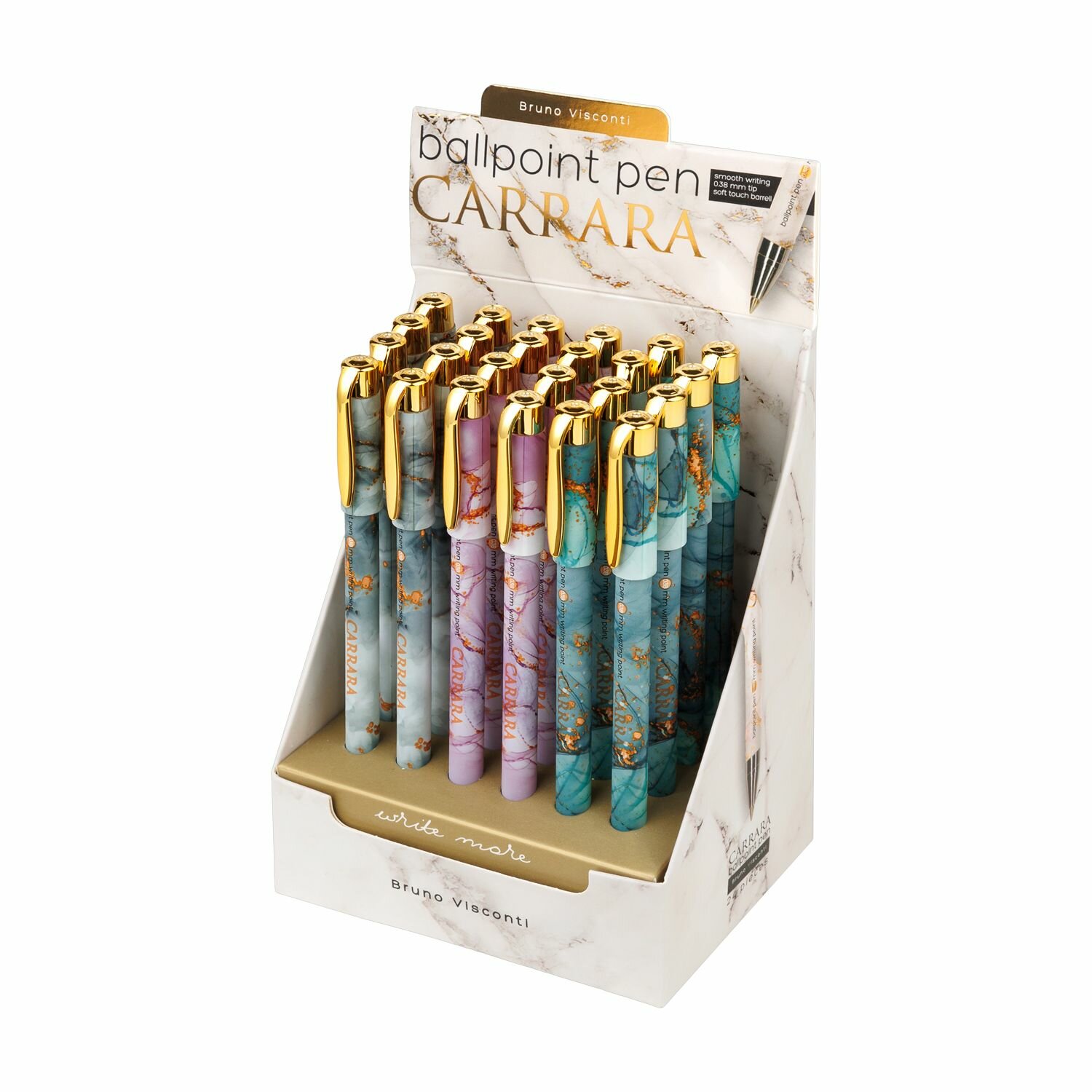 Ручка шариковая Bruno Visconti "CARRARA.BRIGHT", цвет чернил синий