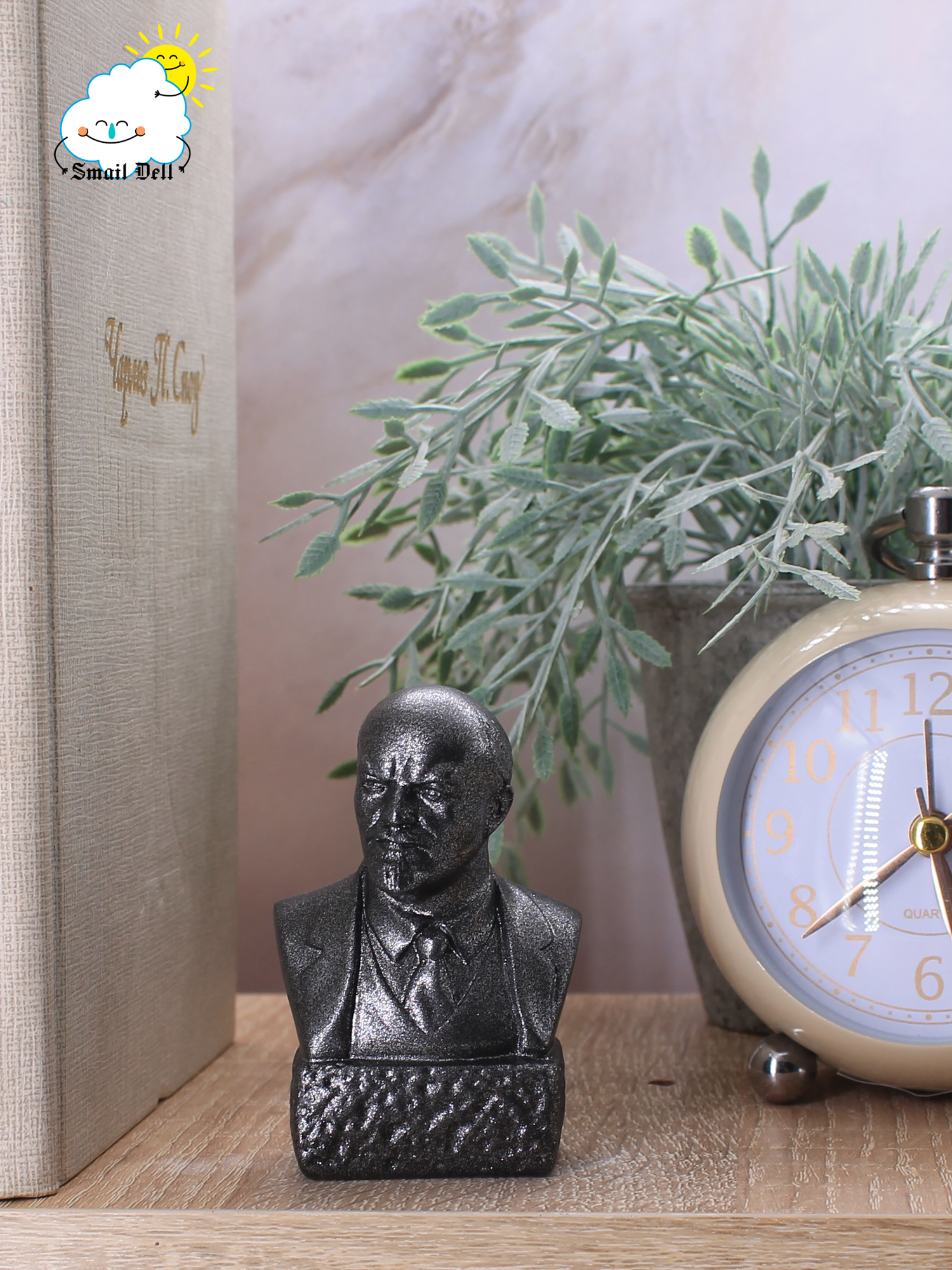 Статуэтка бюст В. И. Ленин , 7 см , гипс , цвет серый металлик