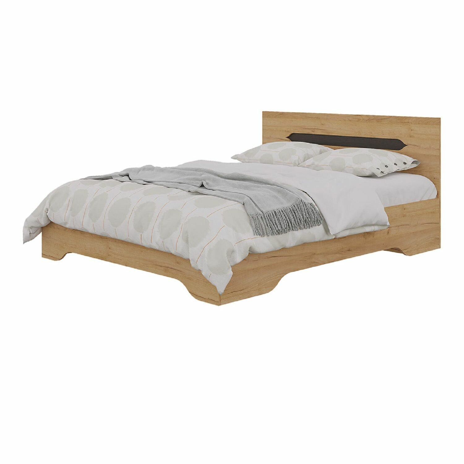 Кровать 1,4 м Вега, цвет Крафт золотой/Венге