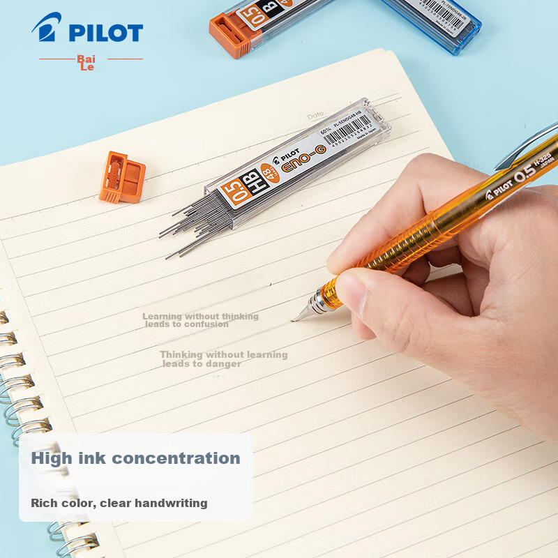 PILOT Mechanical Pencil Lead Refills, Durable And Less Likely to Break, PL-7ENOG, 0.7mm HB, 48 Refills Per Tube, 2 Tubes
