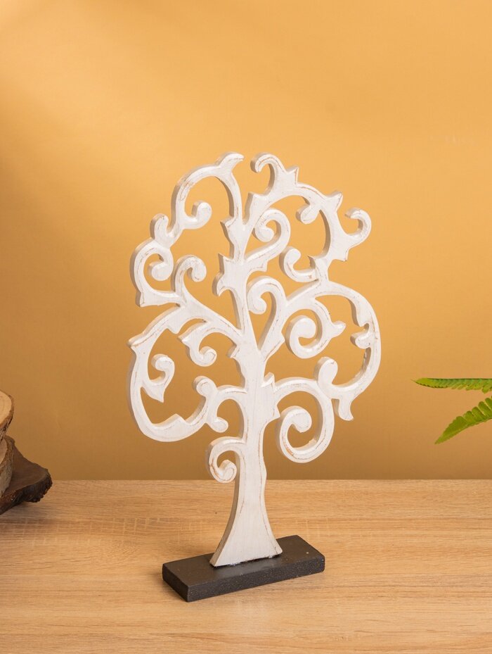 Панно «Древо», 31×19×1 см, МДФ, белое