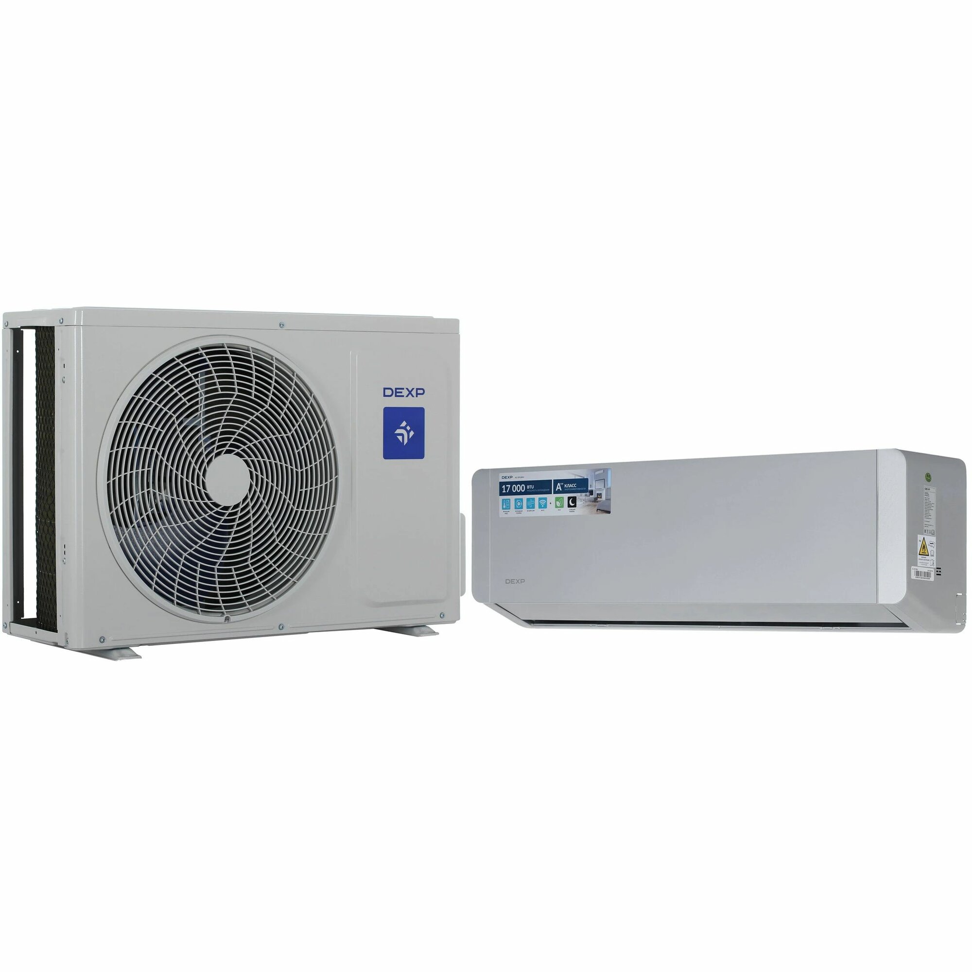 Кондиционер DEXP AC-DP18INV, сплит-система, инверторный, серый