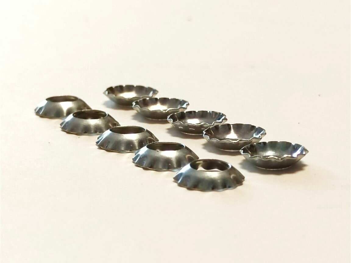 Мотоцикл ИЖ Шайба крепления крышек коленвала Юпитер конусная, зубчатая (цена за 10 шт.)