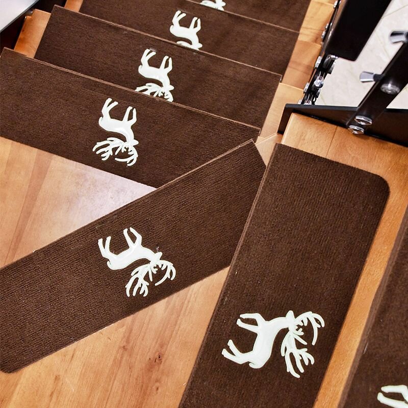 Коврик для лестницы, нескользящий самоклеящийся лестничный ковер, 10ШТ -LJ