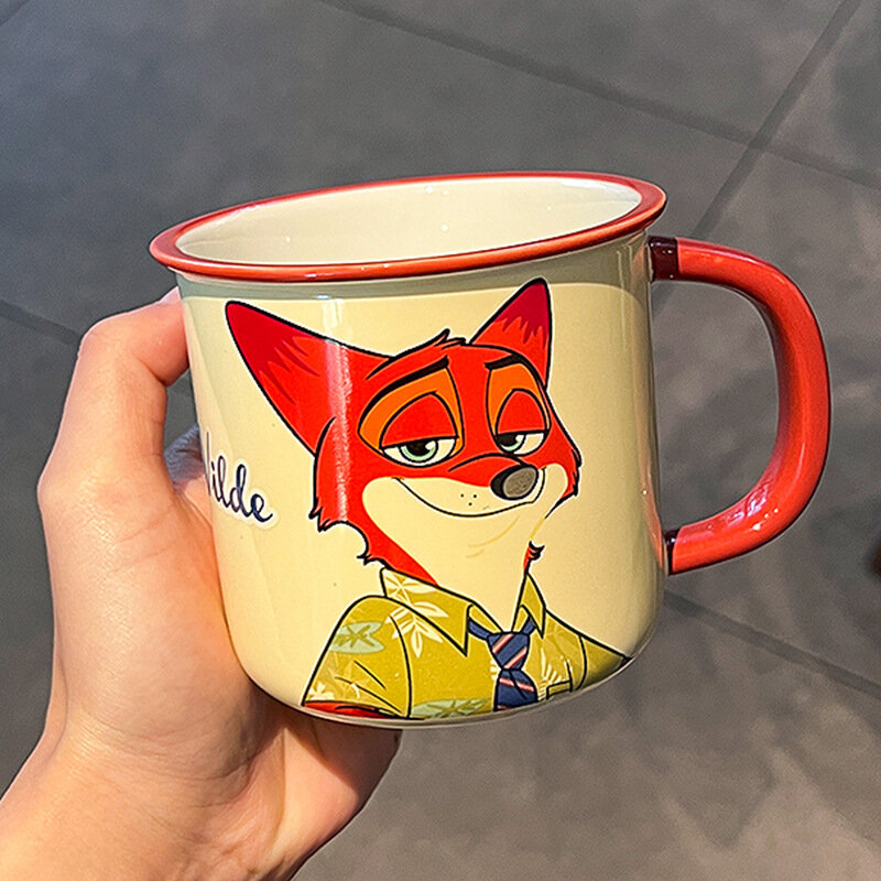 Кружка Crazy Zootopia Детская чашка Домашняя чашка для питья Девочки Мультяшная милая керамическая чашка для молока Пара