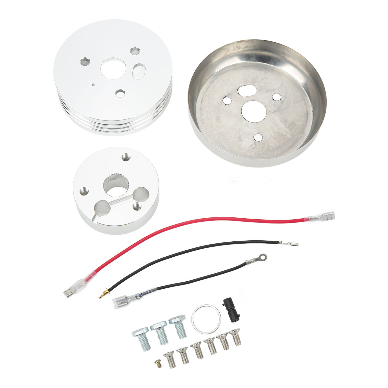 Адаптер руля полированный с 5 и 6 отверстиями, замена для Flaming River Type A/A01 56P, совместим с Chevy, Ididit, AMERICAN MOTORS, JEEP, грузовиками и фургонами, комплект из 19 деталей