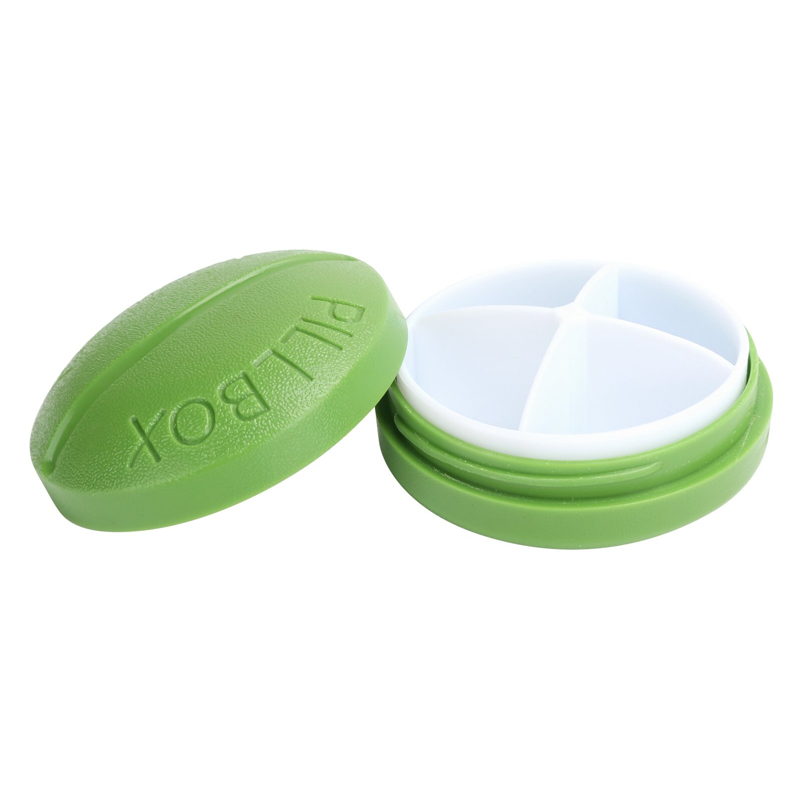 4 сетчатых контейнера для таблеток, круглый портативный держатель для аптечки, органайзер для домашних принадлежностей, дорожных принадлежностей, зеленый