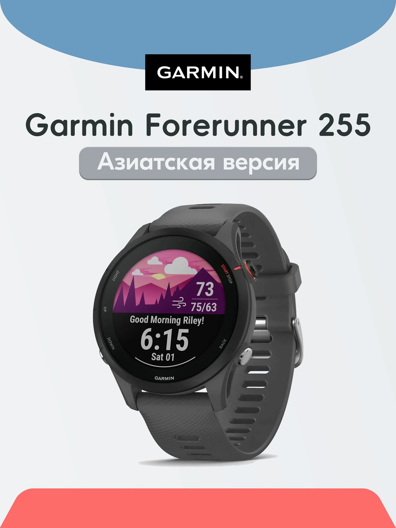 Garmin Смарт-часы Forerunner 255, 46mm, Slate Grey