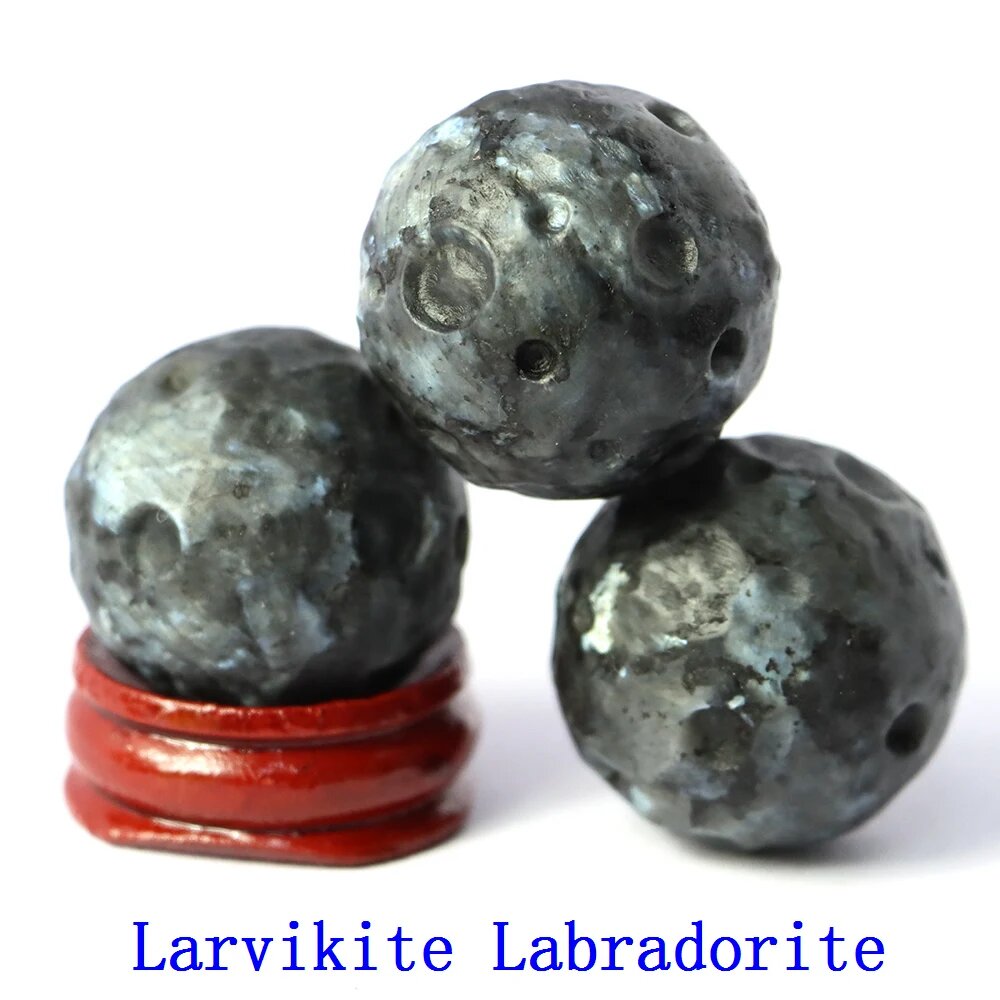 Настольный глобус из натурального камня 30 мм Темно-синий, 10 PCS, Black Labradorite