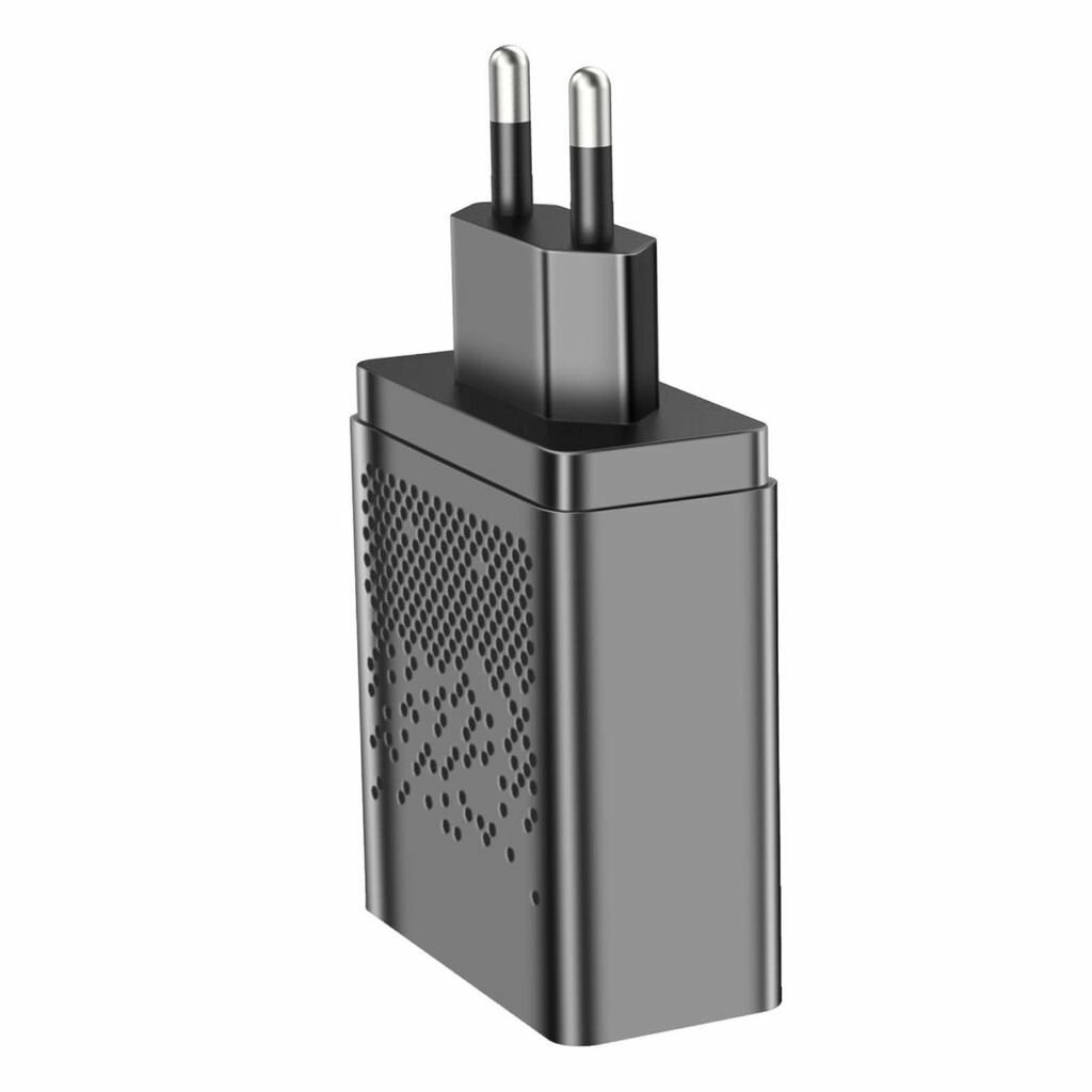 Зарядное устройство для мобильного телефона 4USB 5-в-1 с многопортовой зарядной головкой европейского стандарта 5v3A-черный