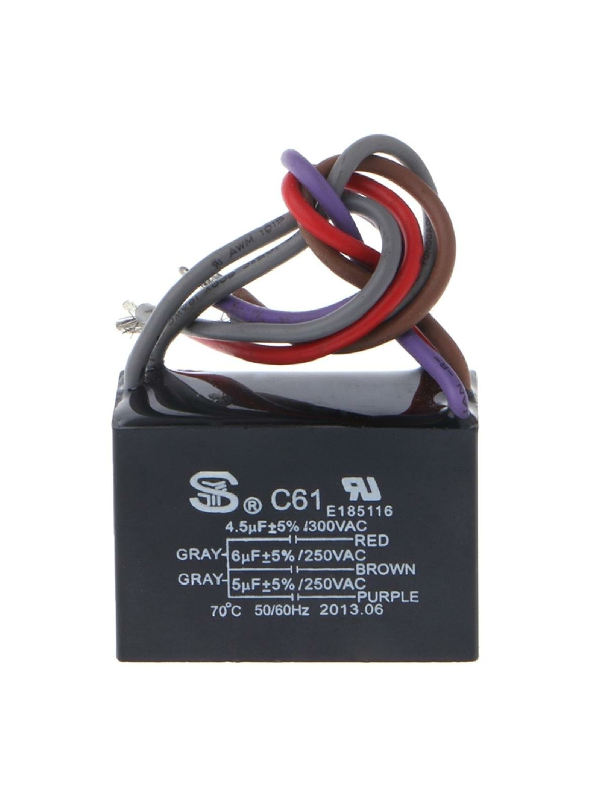CBB61 Air Conditioner External Start Capacitor Motor Run Capacitor 250V 4.5+6+5UF 4.5+6+6UF 5+5+5UF 4+4+2.5UF 4+5+6UF