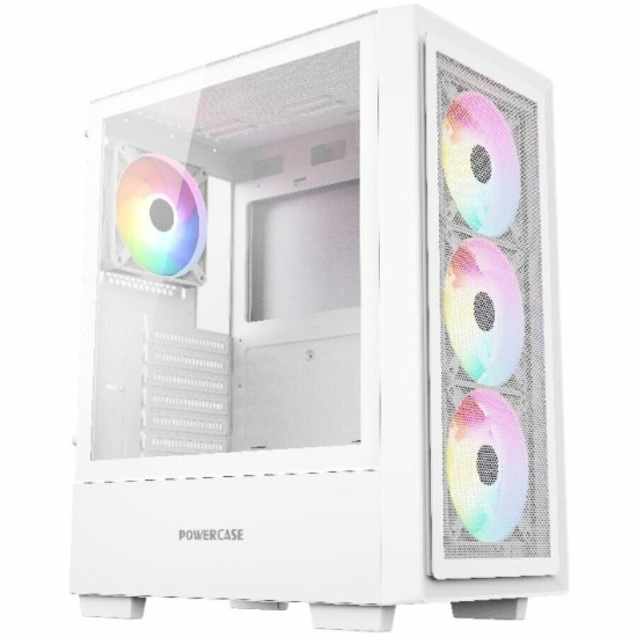Компьютерный корпус Powercase Mistral AY4W ARGB (CMAYW-A4) белый - Midi Tower, Micro-ATX, USB 2.0 Type-A