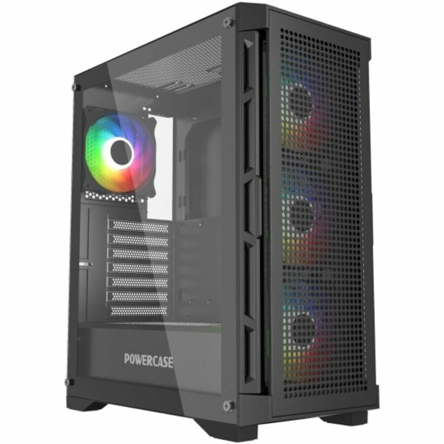 Компьютерный корпус Powercase Ultimate (CUB-A4) черный - Midi Tower, ATX, Mini-ITX, Micro-ATX, USB 2.0 Type-A