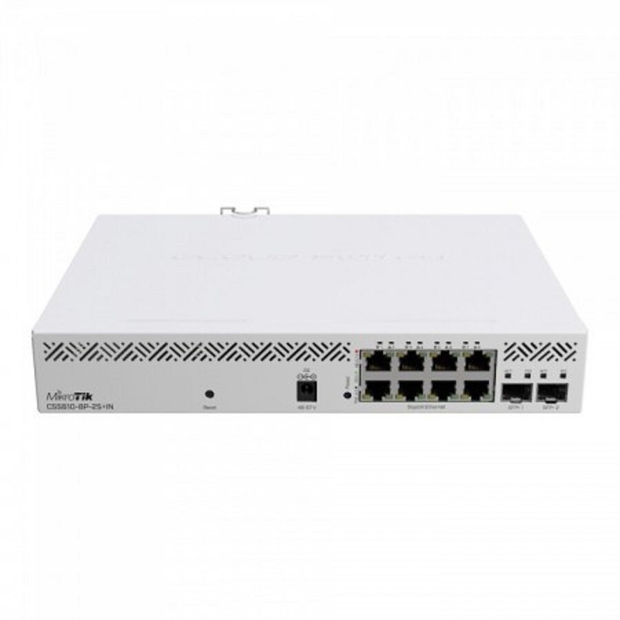 MikroTik CSS610-8P-2S+IN PoE-коммутатор, 8х 1G RJ45, 2х SFP+, раздача PoE 140 Вт, SwitchOS Lite