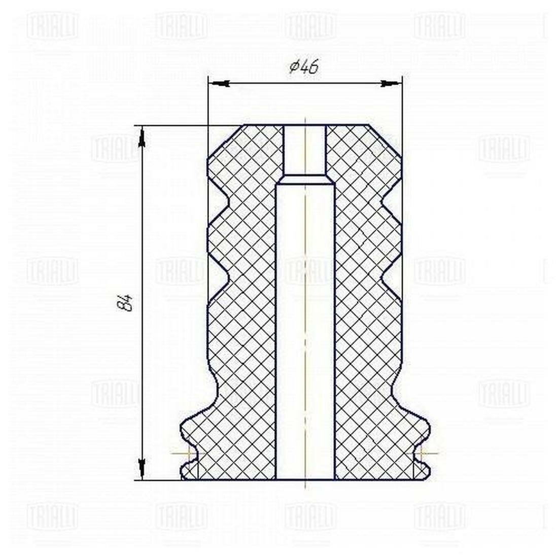 Буфер (отбойник) шт.+кожух шт. для автомобилей Trialli BCS1084