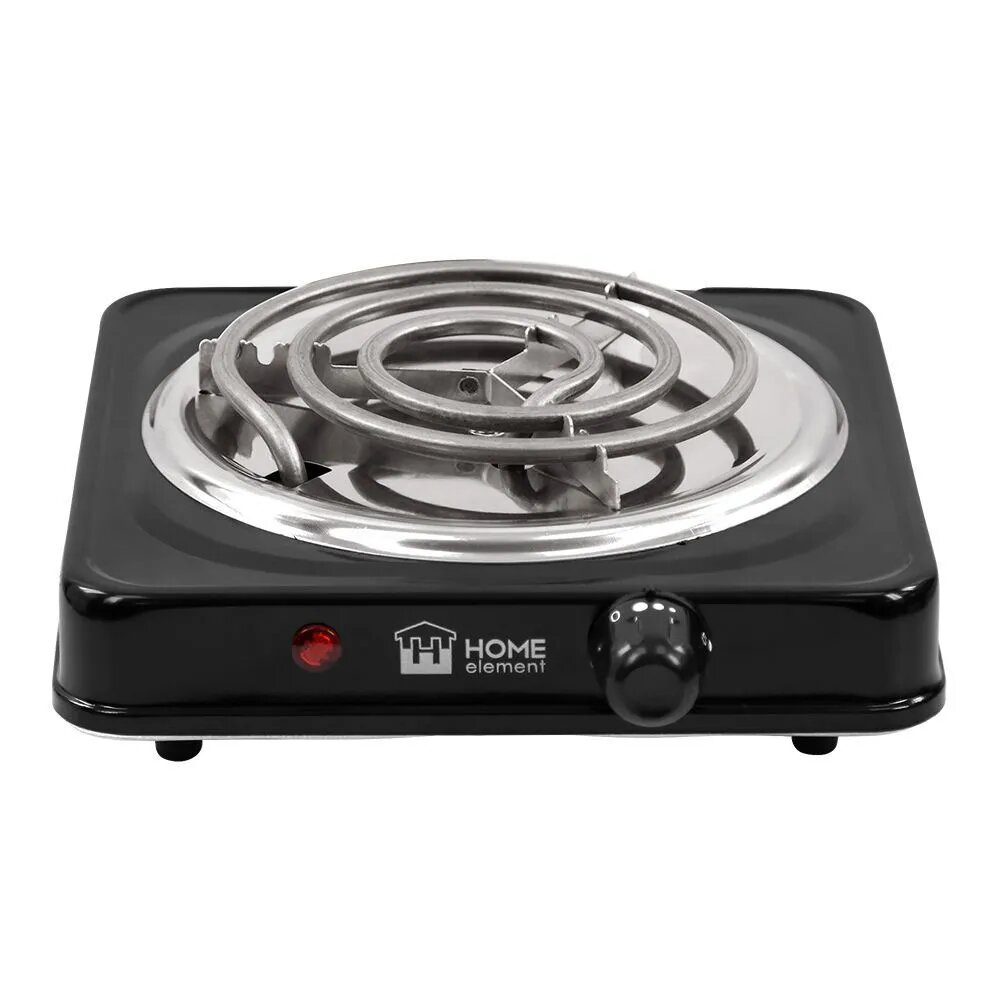 Плитка электрическая настольная HOME ELEMENT HE-HP718B, 1 конфорка, d14, черный