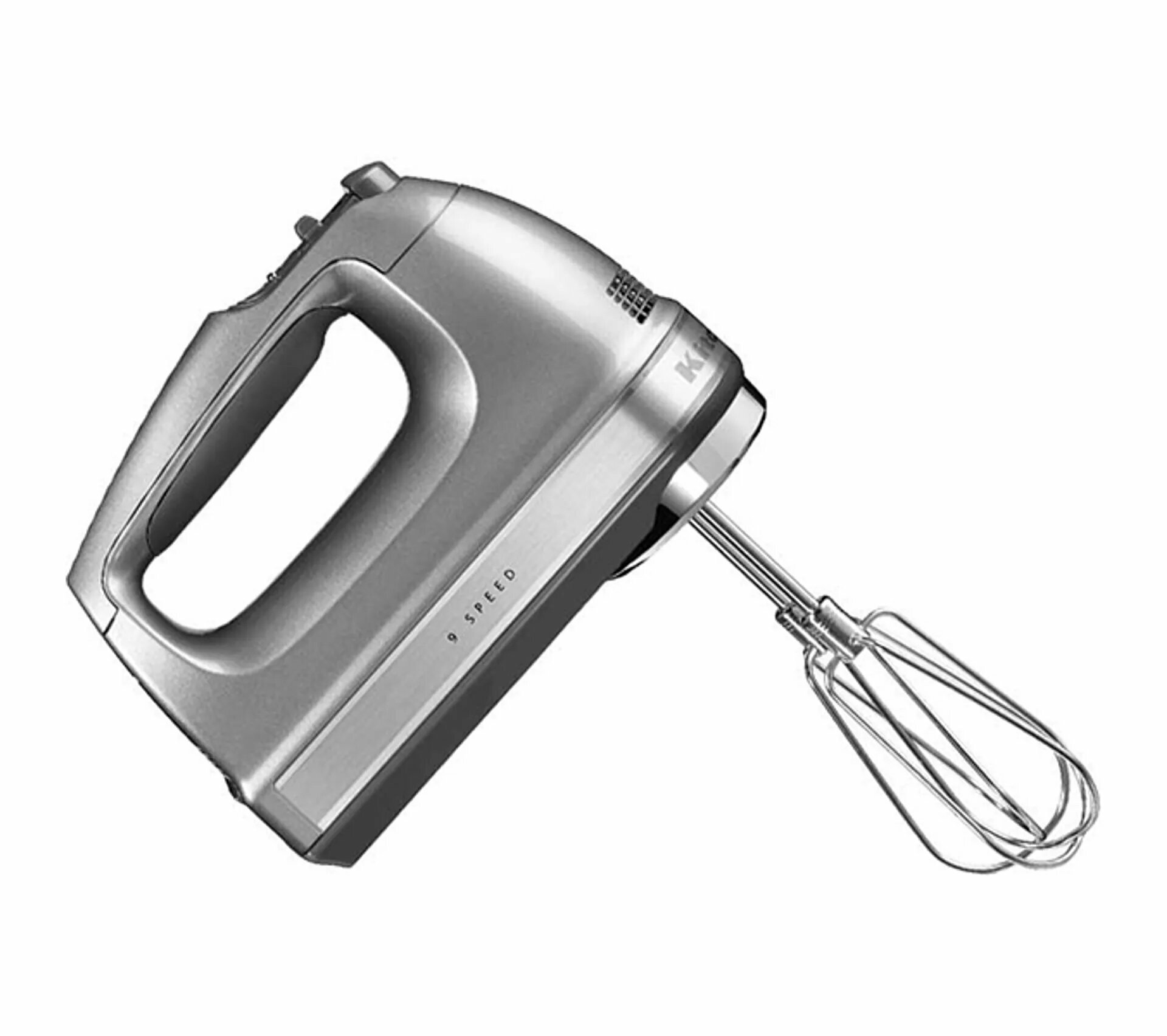 Миксер KitchenAid 5KHM9212ECU, ручной, серебристый, 9 скоростей, пластик