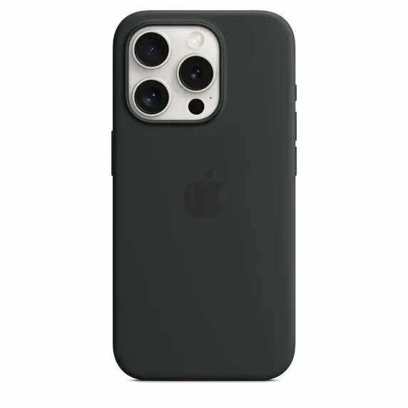 Чехол Silicone Case для Apple iPhone 15 pro черный / айфон 15 про