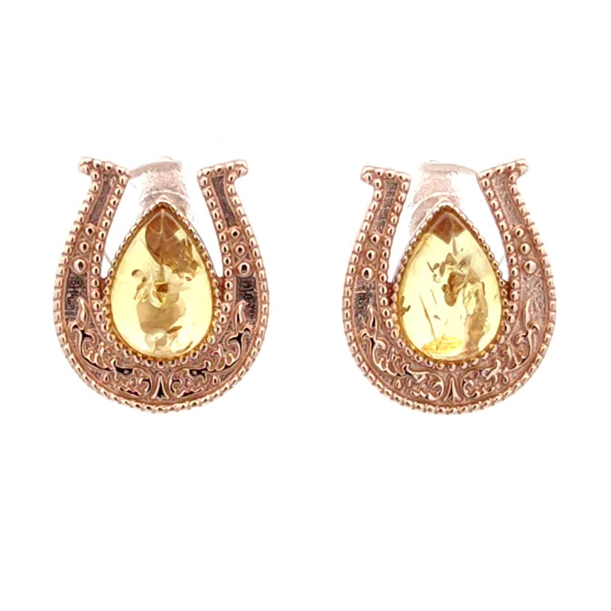 Серьги, серебро, 925 проба, золочение, янтарь