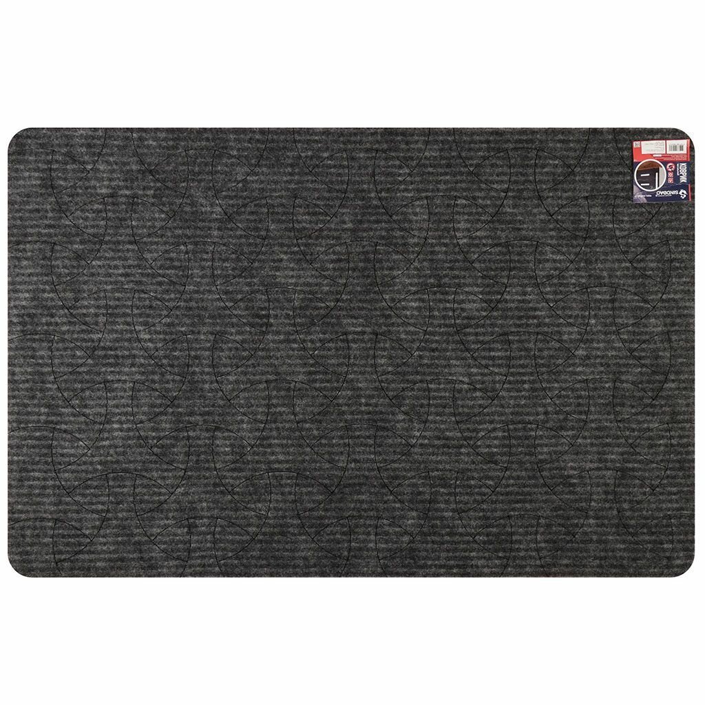 Коврик придверный в прихожую грязезащитный, 80х120 см, серый