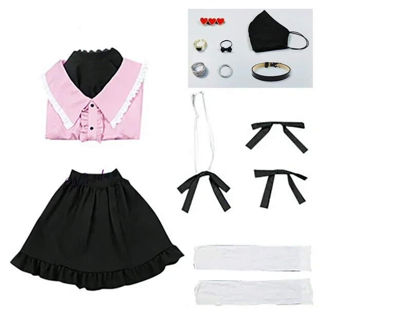 Косплей костюм Вампир Мику розовый Розовый, M, Package 3