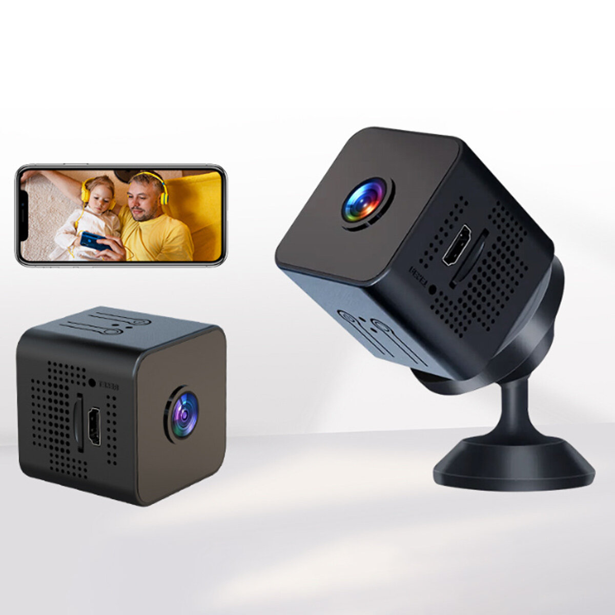 Домашняя камера безопасности, Беспроводная камера 1080P, Камера Безопасности с Широкоугольным объективом, Микрокамера наблюдения, Камера Няни, Радионяня