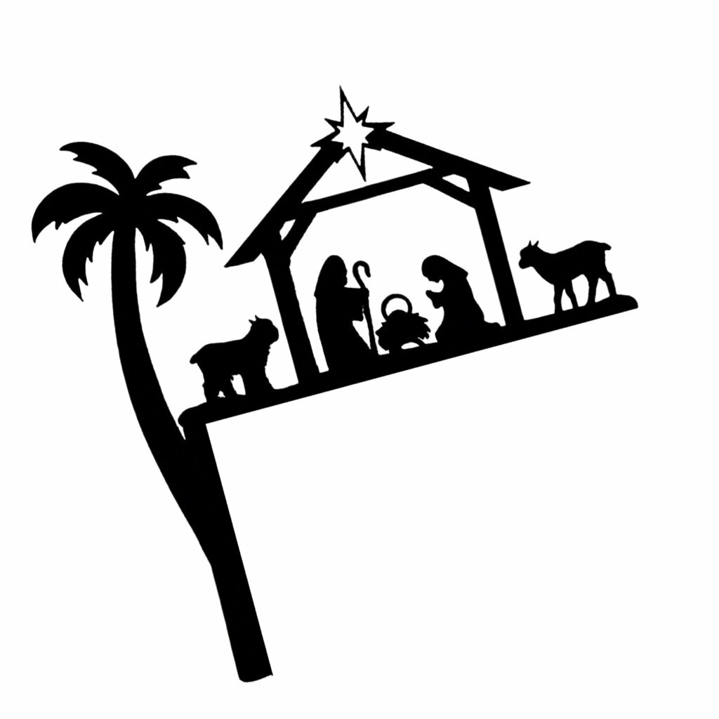 Рождественская Молитва Иисуса Кокосовая Пальма Металлическая Дверь Угловое Украшение Силуэт Дверная Рама Украшение Подвеска Украшение