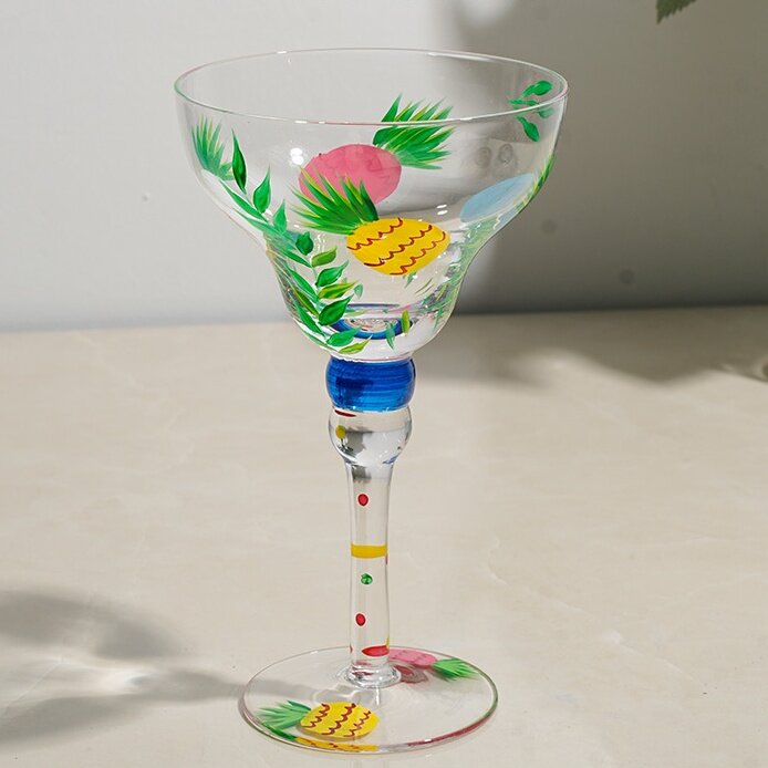Расписанные вручную именные бокалы для вина «Маргарита», бокалы из цветного хрусталя, 1 шт