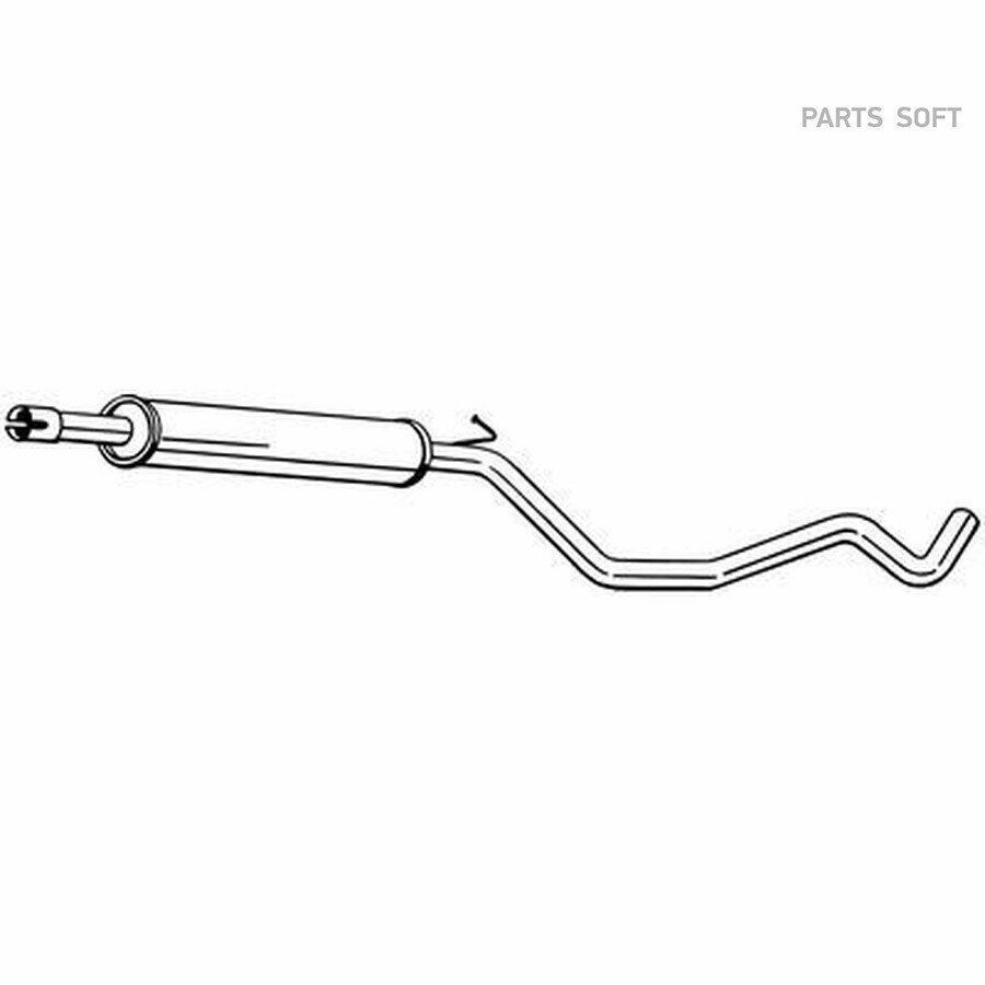 Глушитель VW Golf (15-19) средняя часть BOSAL от официального дистрибьютора, BOSAL, артикул 284999