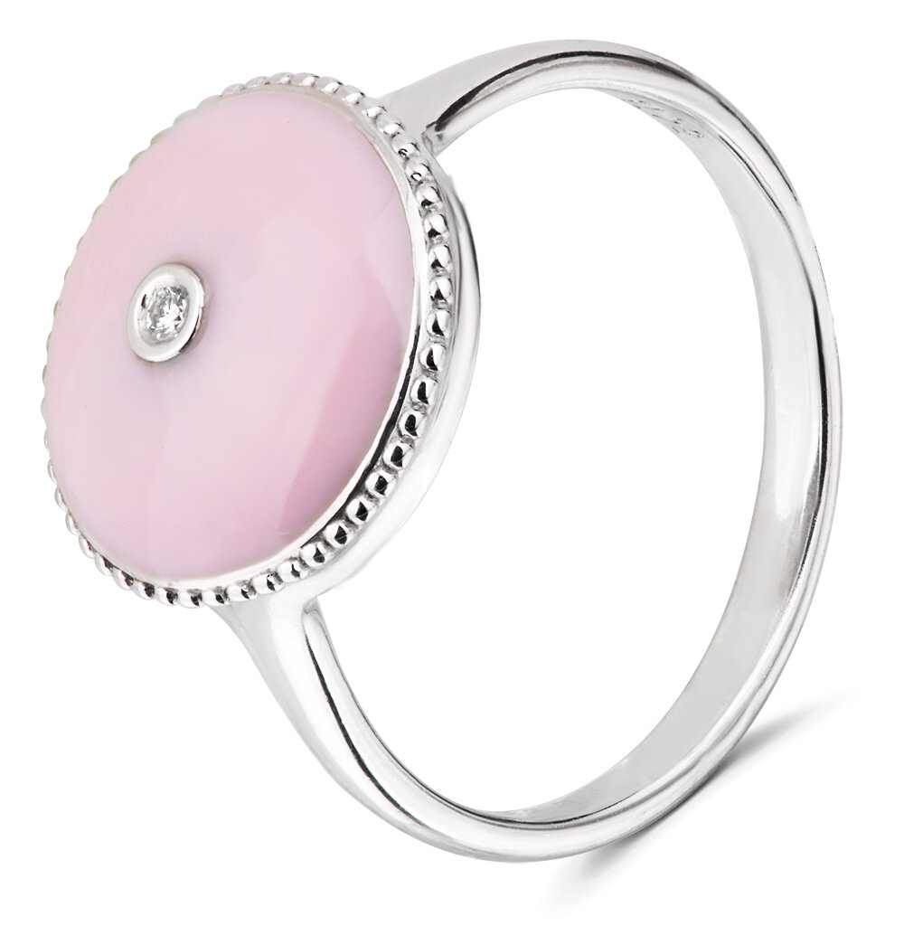 Кольцо, серебро, 925 проба, бриллиант