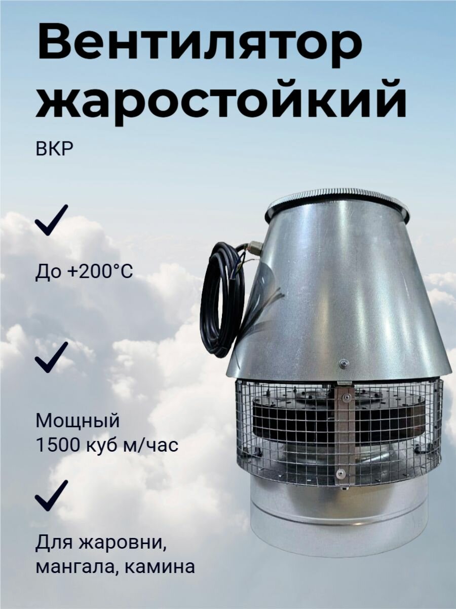 Вентилятор мангальный ВКР-200 оцинкованный