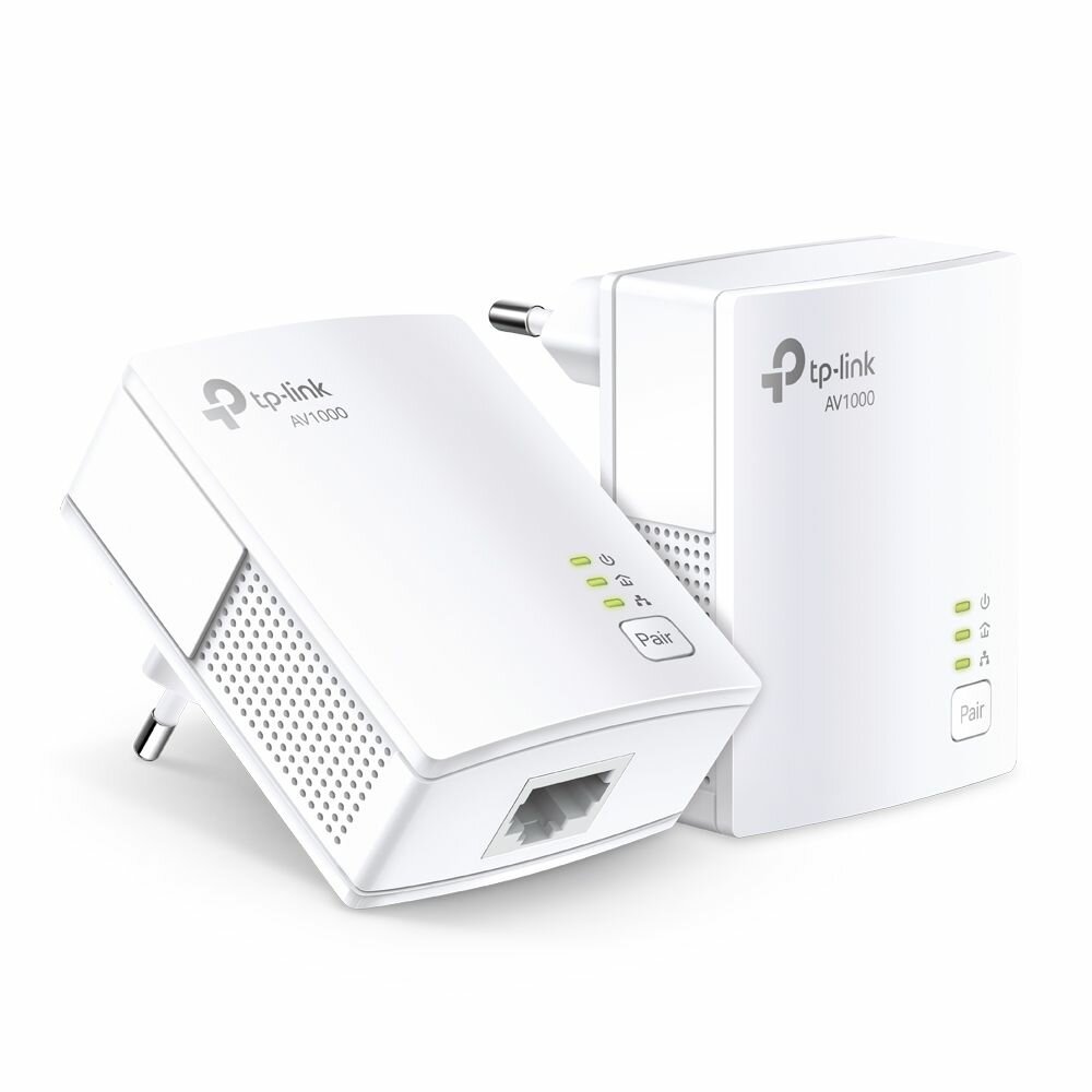Комплект адаптеров Powerline TP-Link TL-PA7017 KIT AV1000, гигабитные