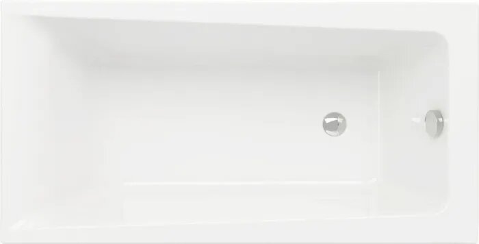 Акриловая ванна Cersanit Lorena 140x70 см, пристенная, ультрабелая, на ножках