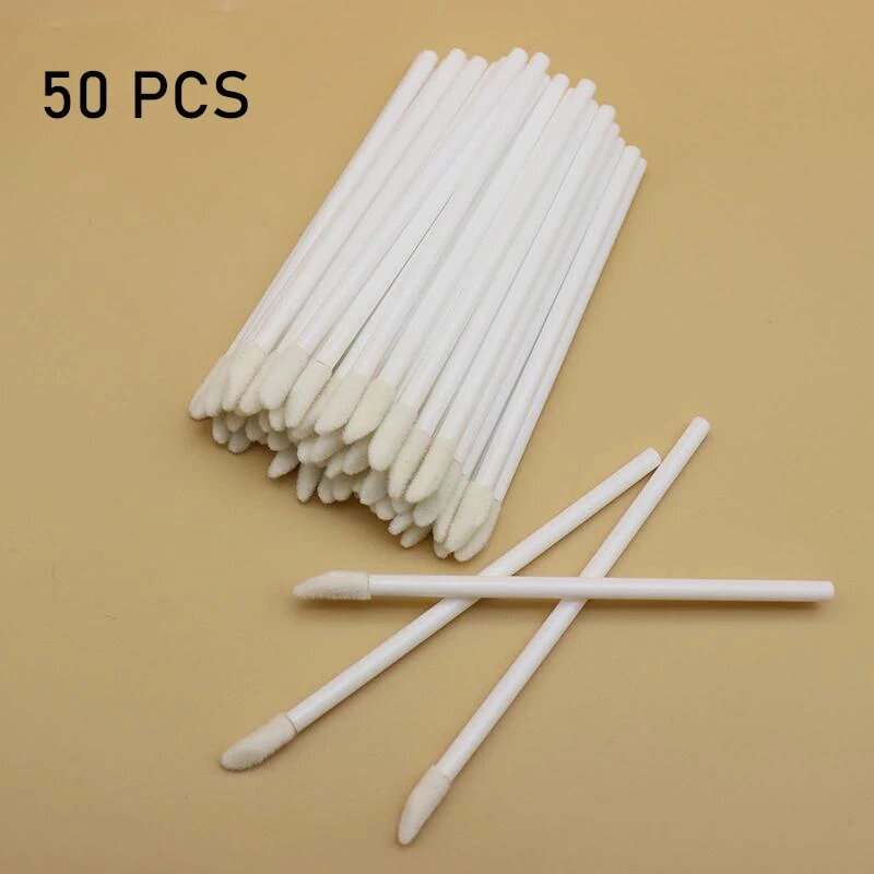 5/50/100 шт. одноразовая кисть для губ женские аксессуары оптовая продажа глянцевые 50Pcs white