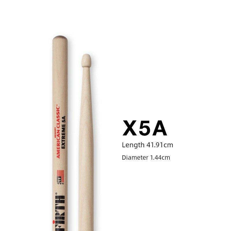 Барабанные палочки Vic Firth из орехового дерева 5A, 5B, 7A, 5AN, AS5A, 2B, 8D, X5A, HD4, для барабанной установки,