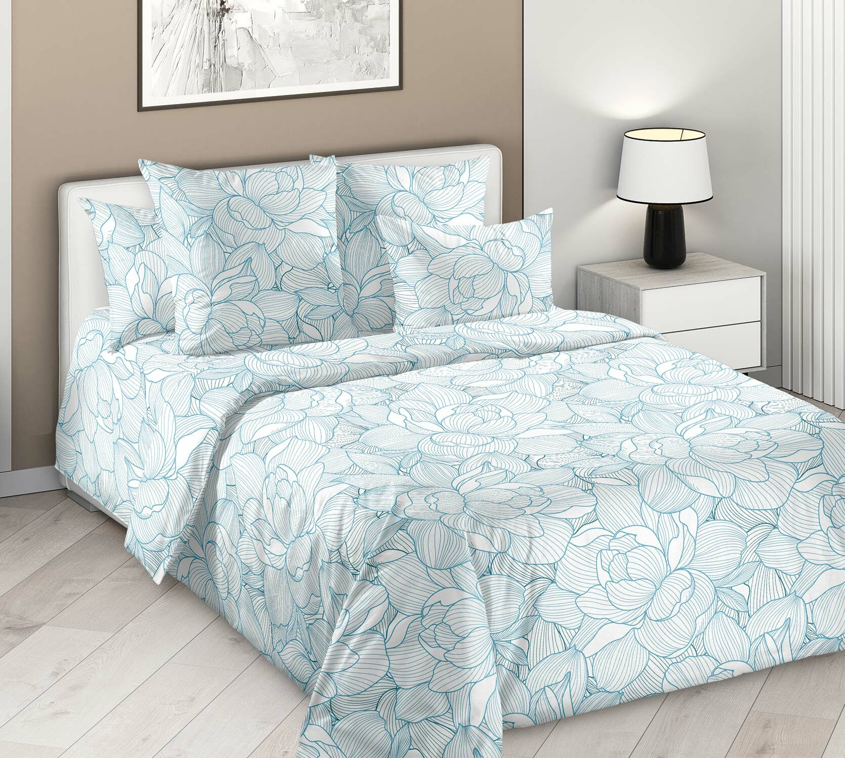 Постельное Белье 2-спальное Перкаль "Allure 1 гол" (70х70-2шт.) 2800ПН Хлопок